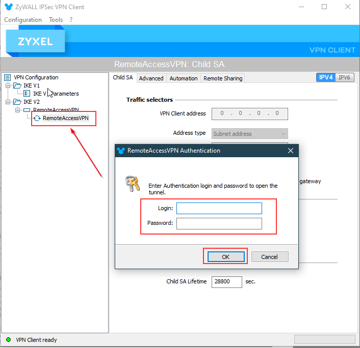 Zyxel Nebula Remote Access VPN - How to configure IKEv2 IPsec Remote Access VPN (SecuExtender ...