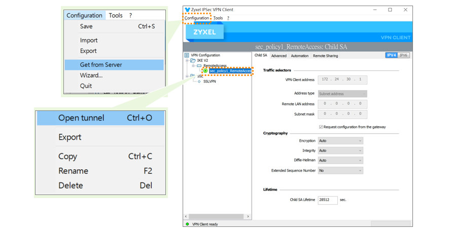 USG FLEX H Series [Firewall] - VPN Clients Options – Zyxel Support ...
