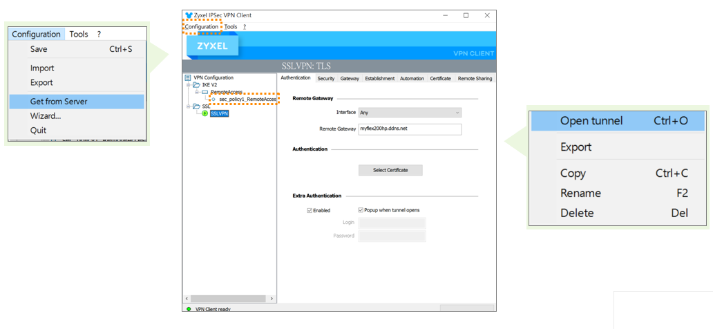 USG FLEX H Series [Firewall] - VPN Clients Options – Zyxel Support ...
