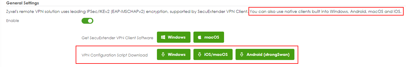 USG FLEX H Series [Firewall] - VPN Clients Options – Zyxel Support ...