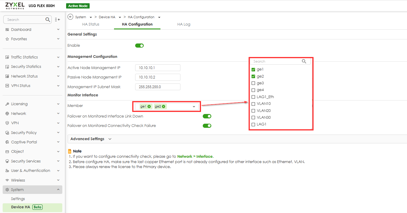 Zyxel USG FLEX H Series [HA] - Device High Availability Enhancements ...