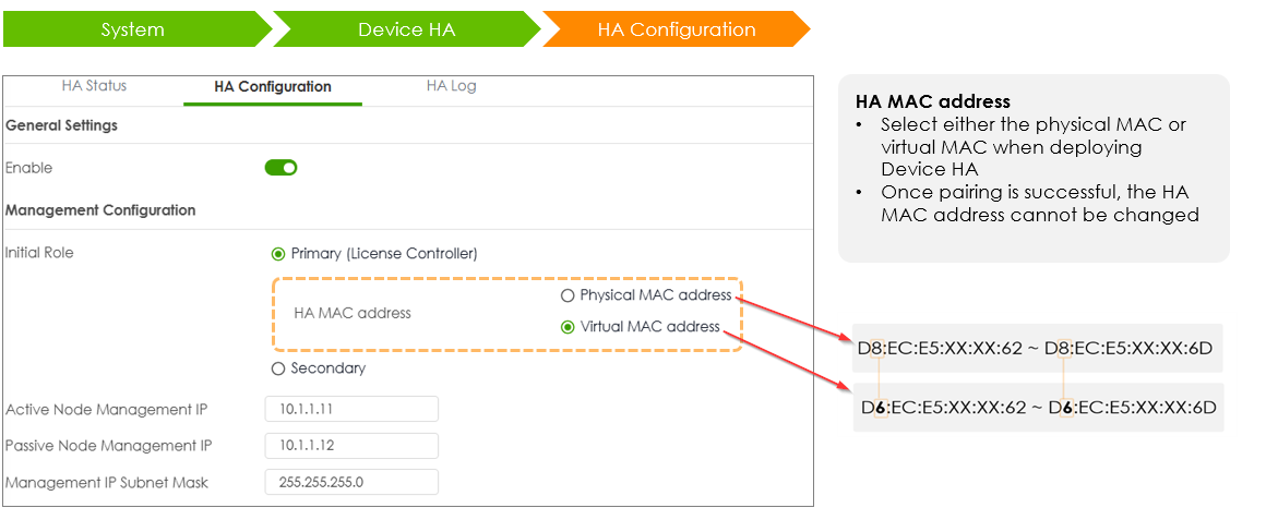 Zyxel USG FLEX H Series [HA] - Virtual MAC Address Setting (HA PRO ...