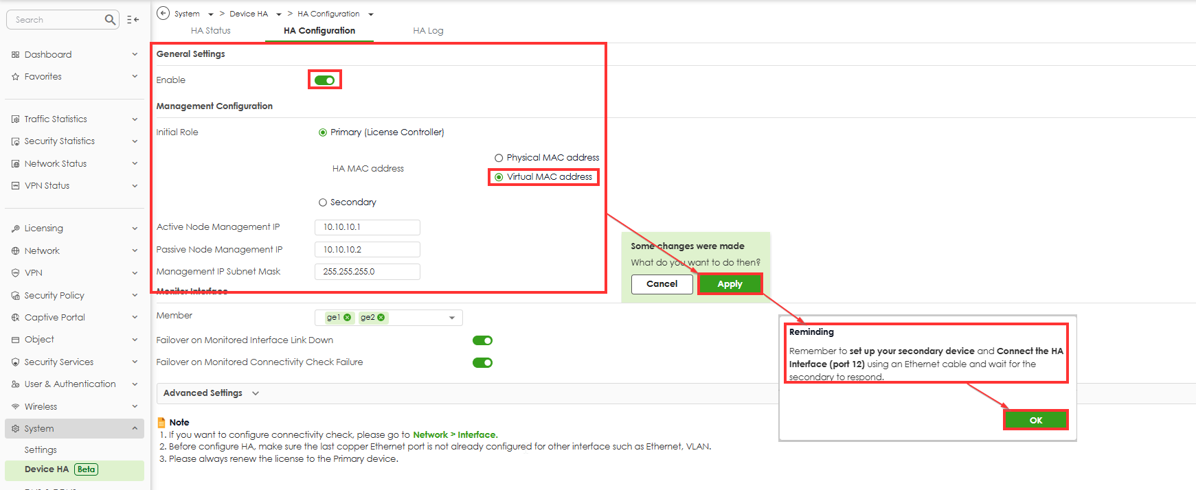 Zyxel USG FLEX H Series [HA] - Setup Device High Availability (HA PRO ...