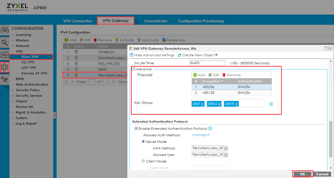 [VPN] Zyxel USG FLEX/ATP VPN [Quick Setup] - Configure IKEv2 IPSec VPN ...