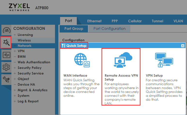 [VPN] Zyxel USG FLEX/ATP VPN [Quick Setup] - Configure IKEv2 IPSec VPN via Wizard with ...