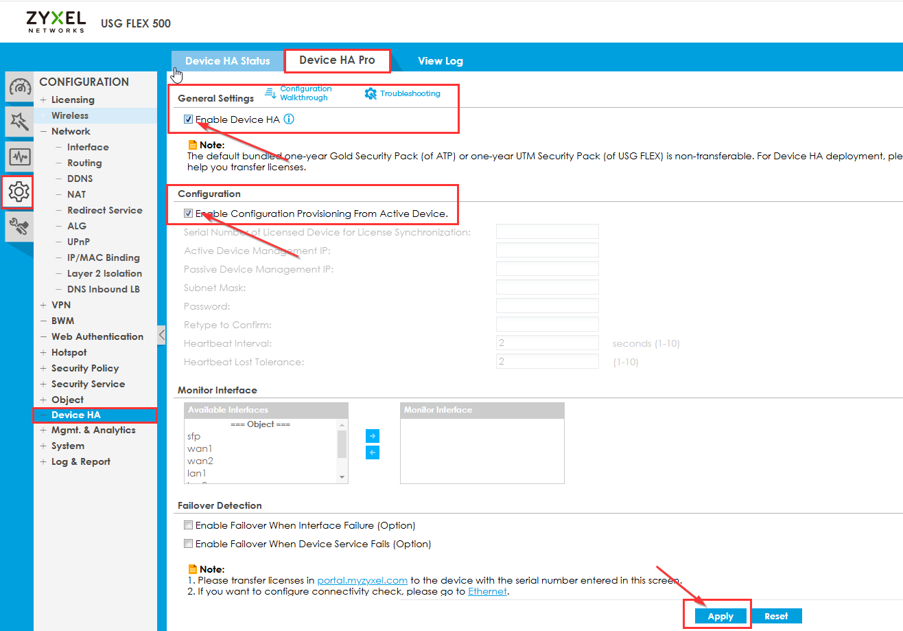 Firewall High Availability [HA Pro] - Configure Device HA Pro – Zyxel ...