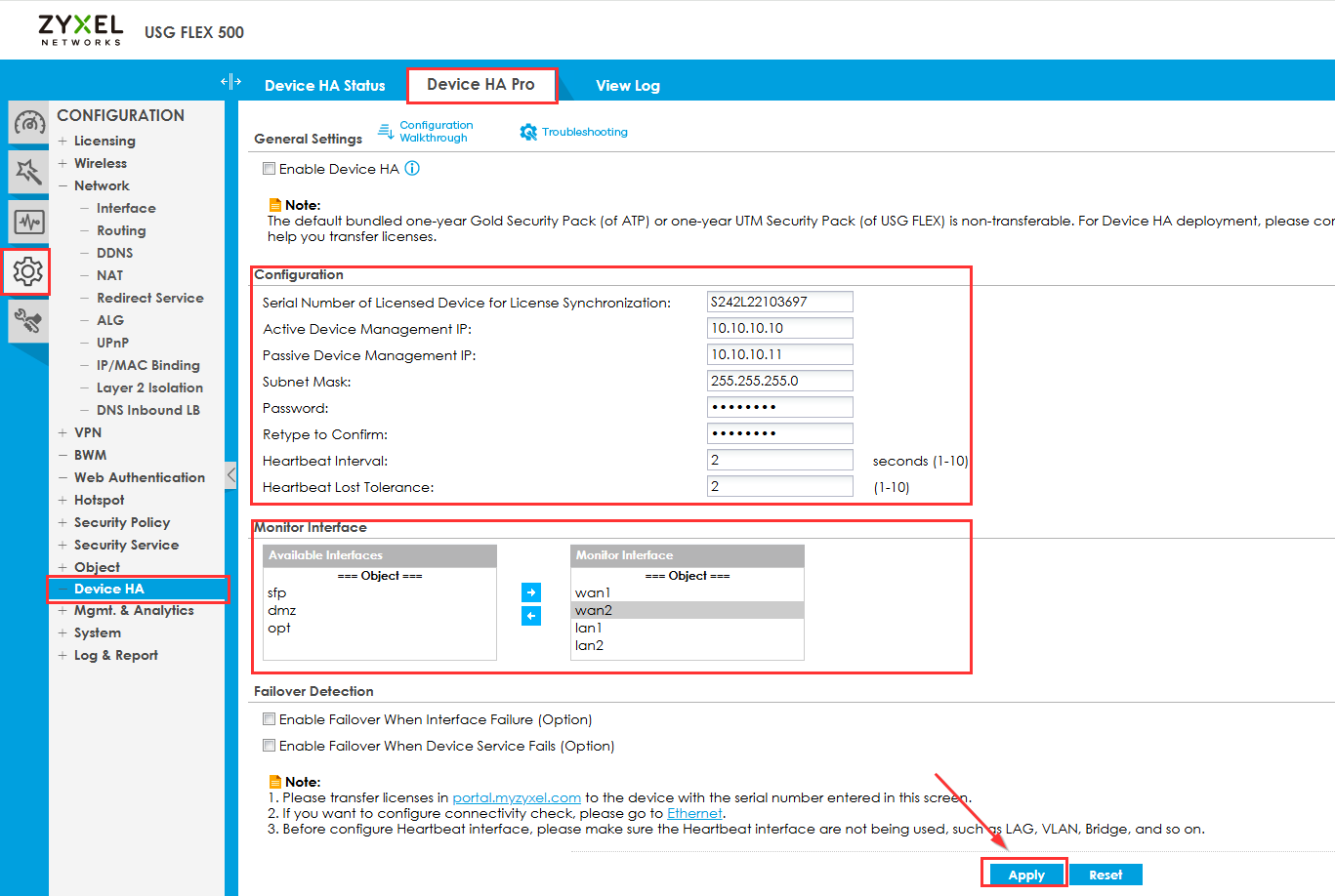 Firewall High Availability [HA Pro] - Configure Device HA Pro – Zyxel ...