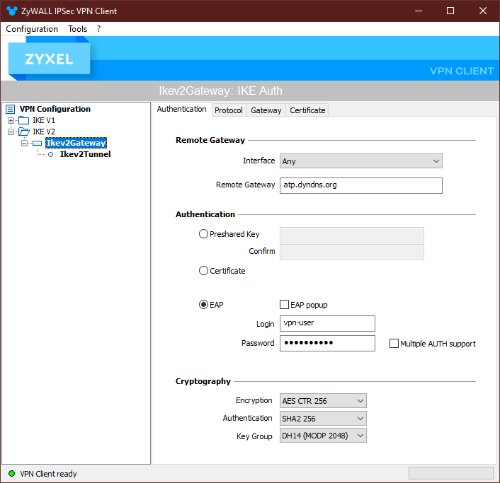 VPN - Configure IKEv2 VPN with Certificate using SecuExtender IPSec VPN ...