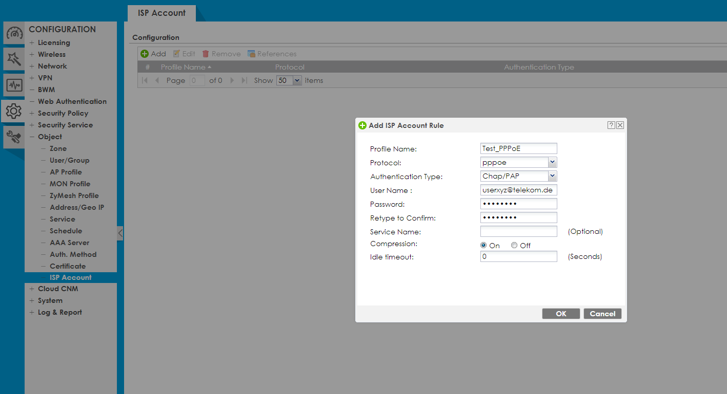 Firewall - Setting up a VLAN on a WAN PPPoE-Interface – Zyxel Support Campus USA