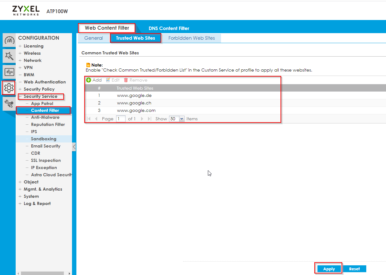 Google SafeSearch with CNAME – Zyxel Support Campus USA