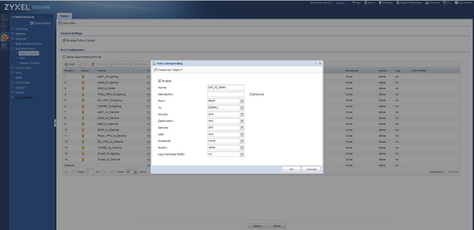 Firewall - SSH access from the internet (WAN) - what to look after? – Zyxel Support Campus USA