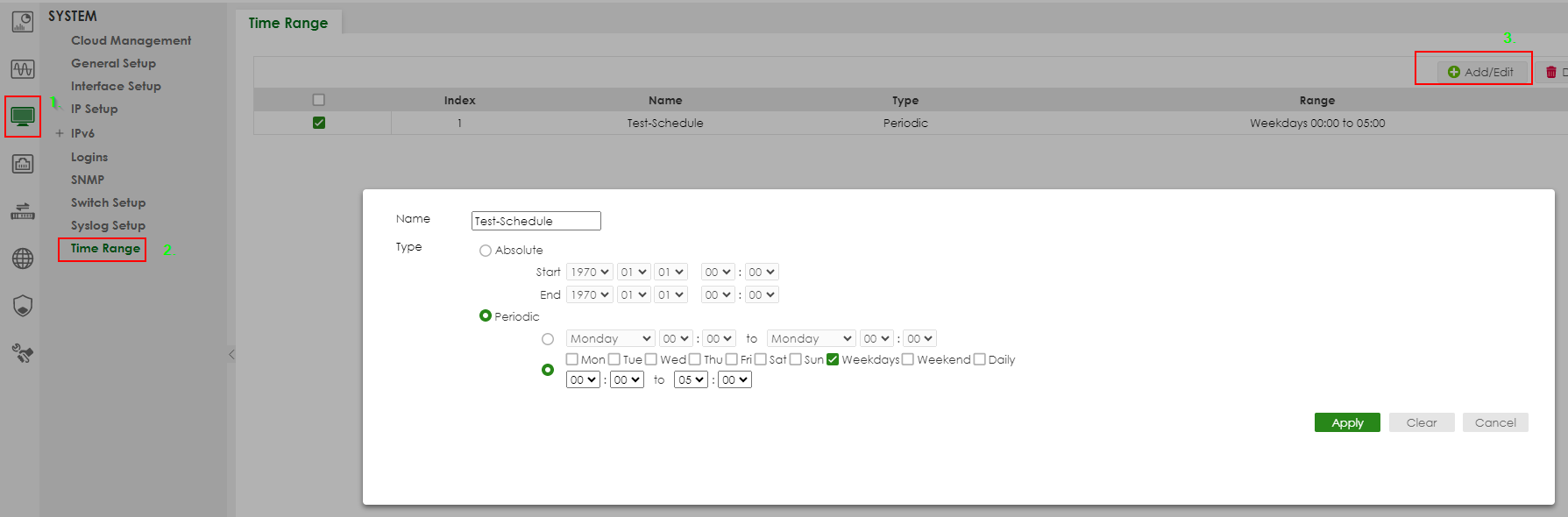 Network Switch - Schedule PoE Time Ranges for Ports (Time-controlled ...