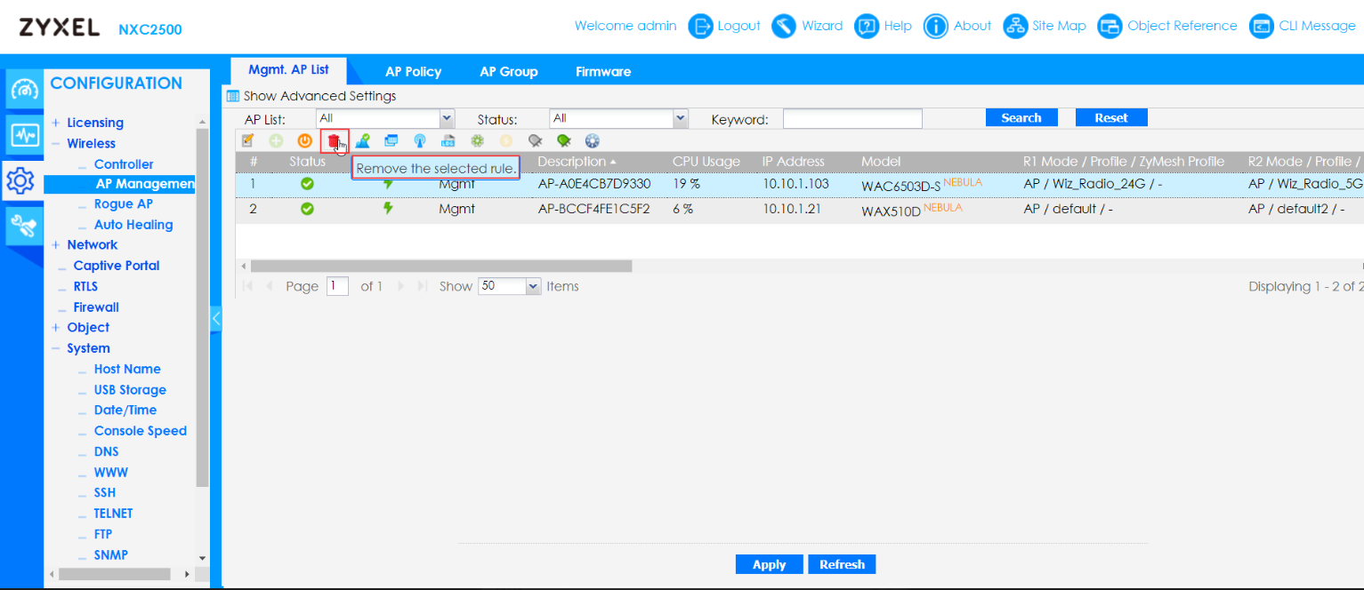 AP Controller - Change Access Points managed by an NXC-controller to ...