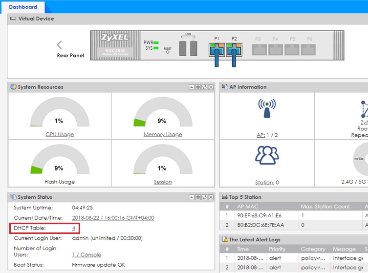 Check the DHCP Lease Time – Zyxel Support Campus USA